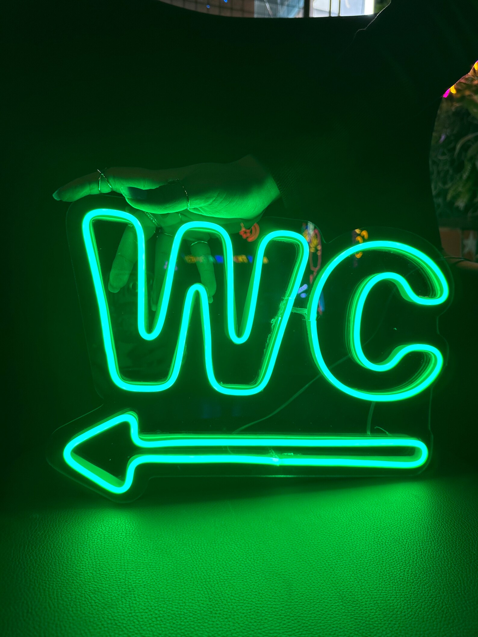 WC Restroom Neon Sign, Neon Sign for Coffee & Restaurant Bathroom ...