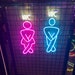 WC Restroom Neon Sign, Neon Sign for Coffee & Restaurant Bathroom ...