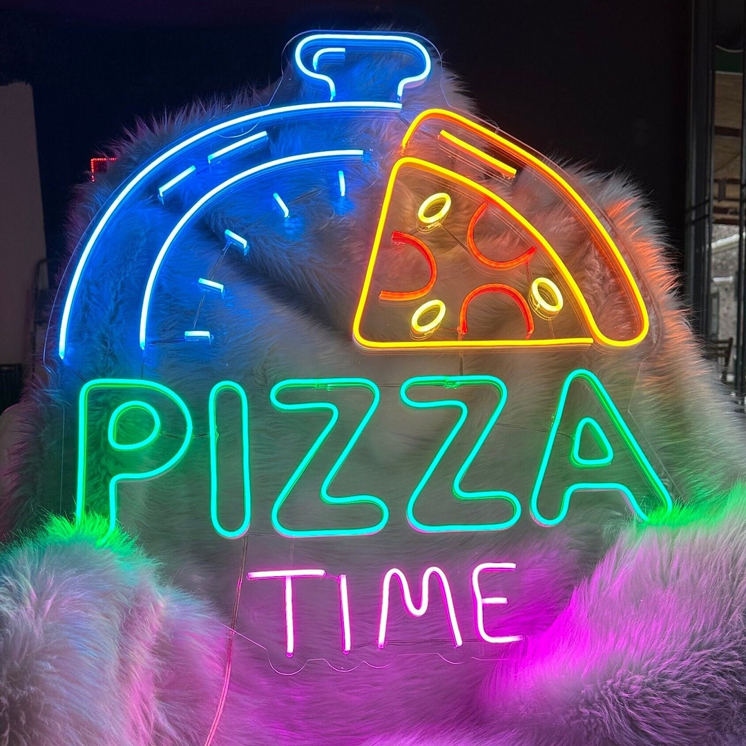 Pizza Time Neon Sign, Neon Sign for Coffee & Restaurant Wall Decor ...