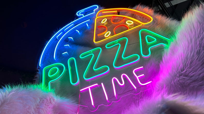 Pizza Time Neon Sign, Neon Sign for Coffee & Restaurant Wall Decor ...