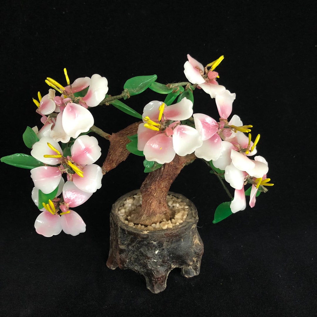 Asian Jade Glass Bonsai Tree - Etsy