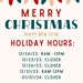 Editable Holiday Hours Template in Canva: Festive Flexibility for Your Business! - Etsy