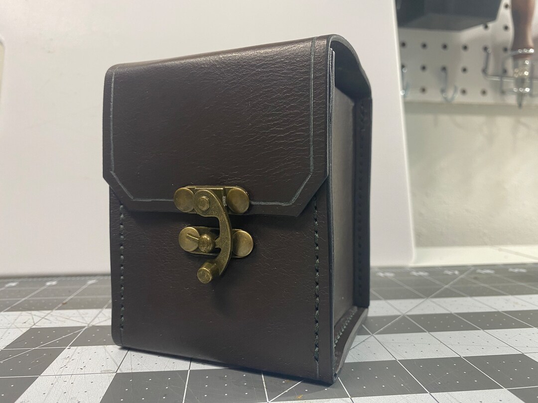 Brown W/green Thread, MTG Commander Deck Box, Leather, Completely ...