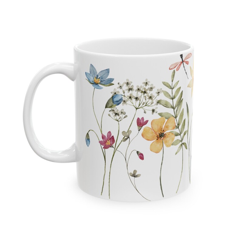 Wildflower Mug, Spring Flower Coffee Cup, Wild Flower Cup, Mom Gift ...