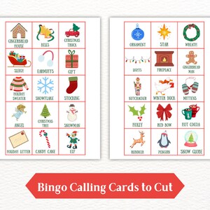 Christmas Bingo Game With 50 Printable Bingo Cards for Christmas Party ...
