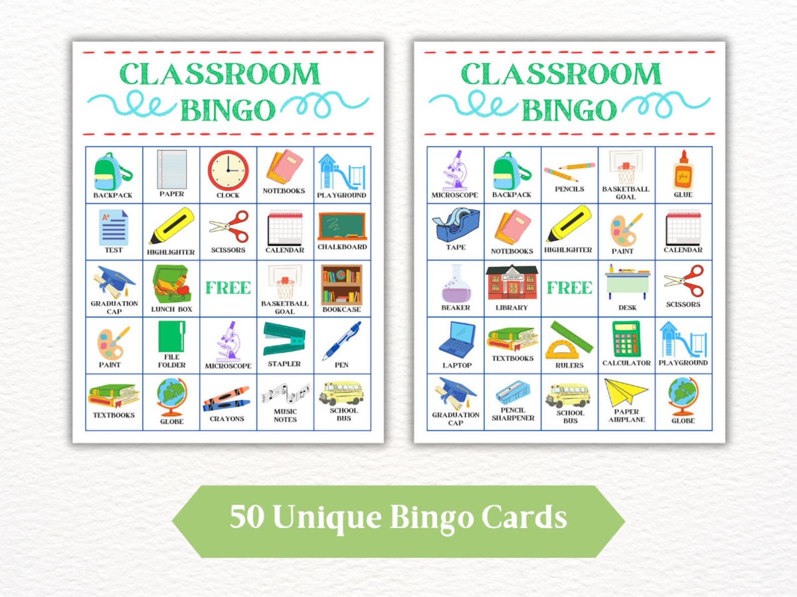 Classroom Bingo Game With 50 Printable Bingo Cards - Etsy