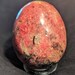 Polished Pink Rhodonite Egg W/ Stand - Etsy