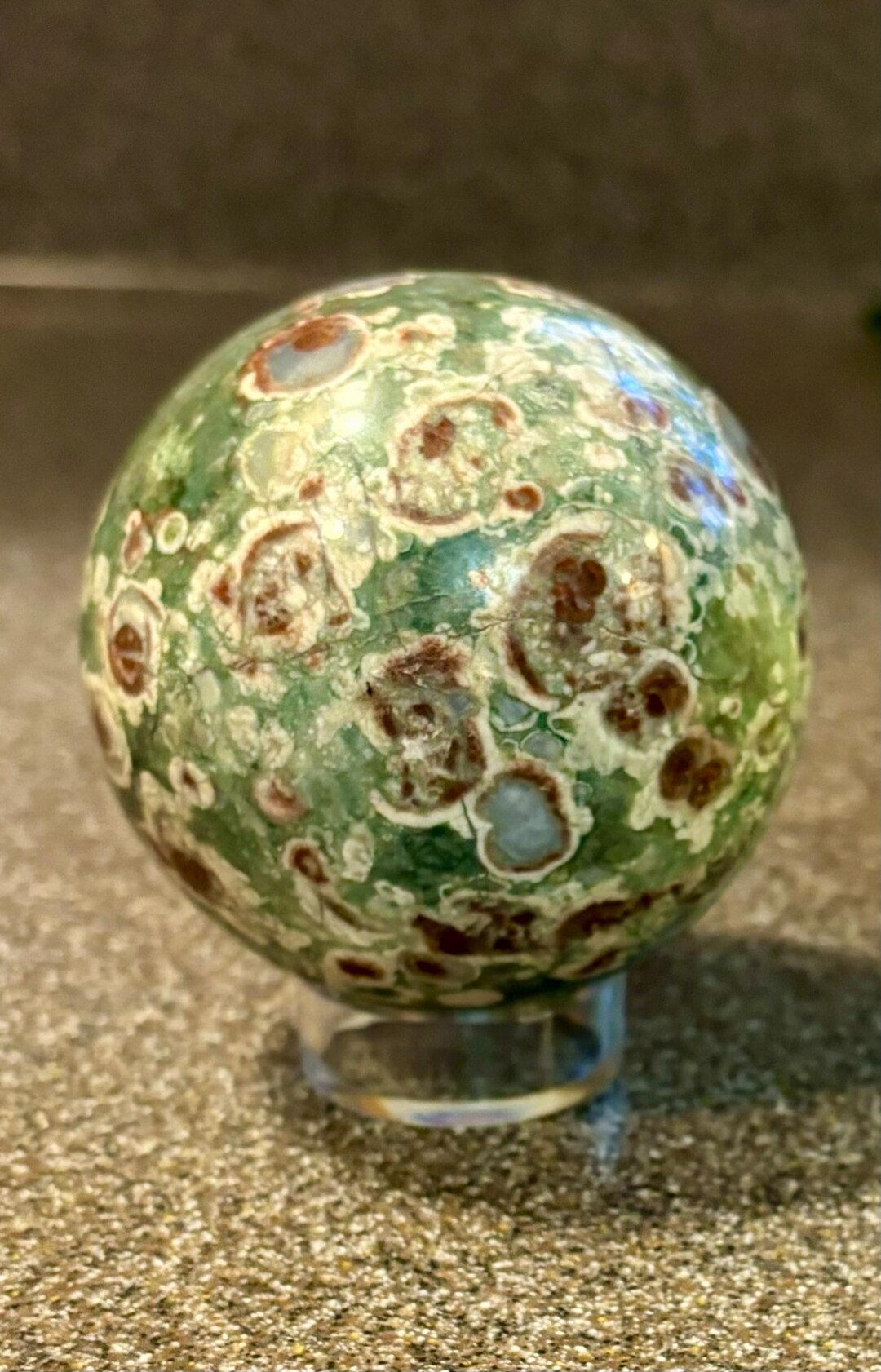 Rainforest Jasper Sphere W/stand - Etsy