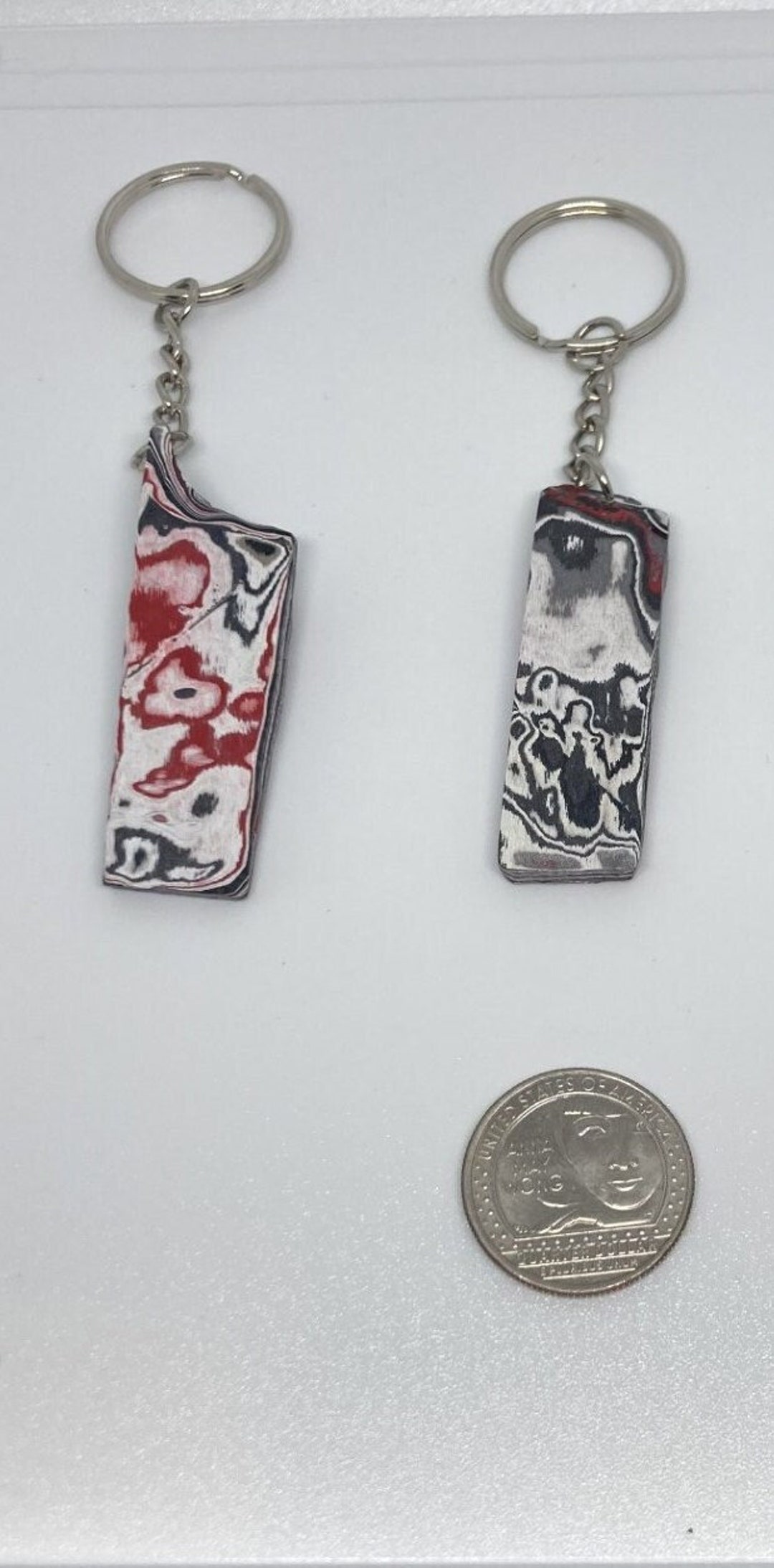 2 Fordite Keychains - Etsy