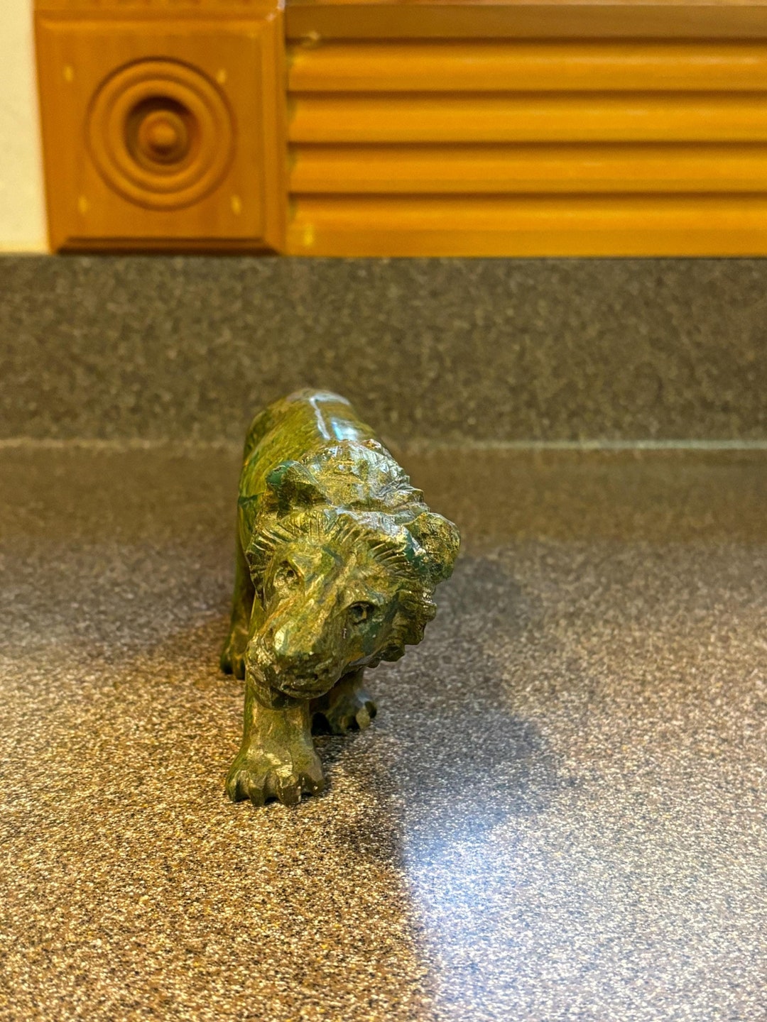 Green Verdite Lion Carving - Etsy