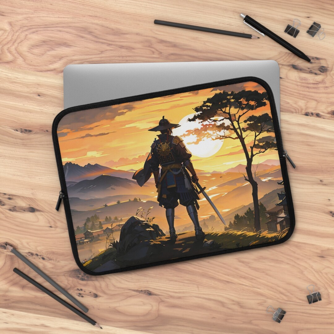 Samurai Laptop Sleeve Japanese Style Laptop Sleeve Samurai - Etsy
