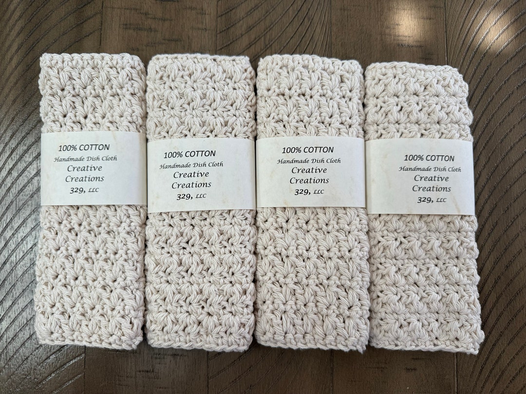 100% Cotton Dishcloths - 4 Pack - Etsy