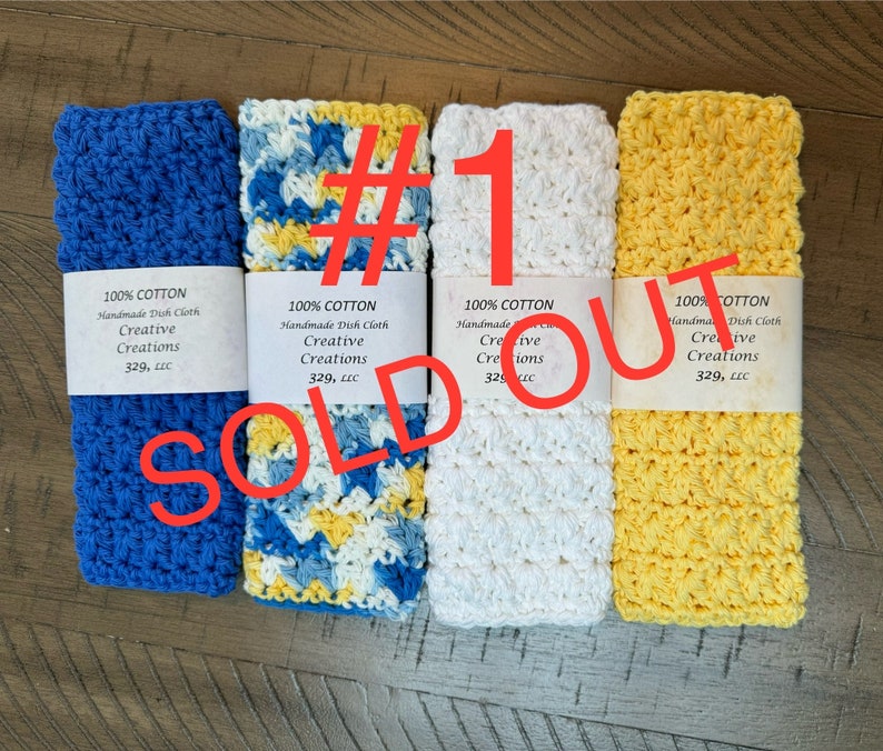 100% Cotton Dishcloths 4 Pack - Etsy