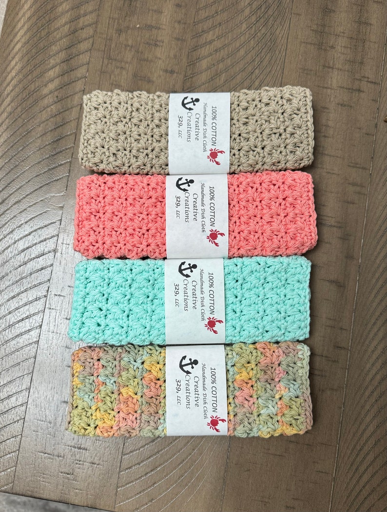 100% Cotton Dishcloths/washcloths 4 Pack - Etsy