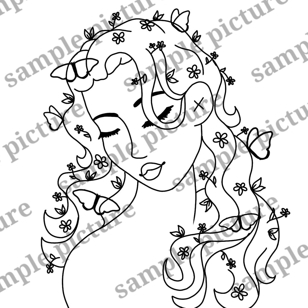 4 Pack Coloring Pages Girlies - Etsy