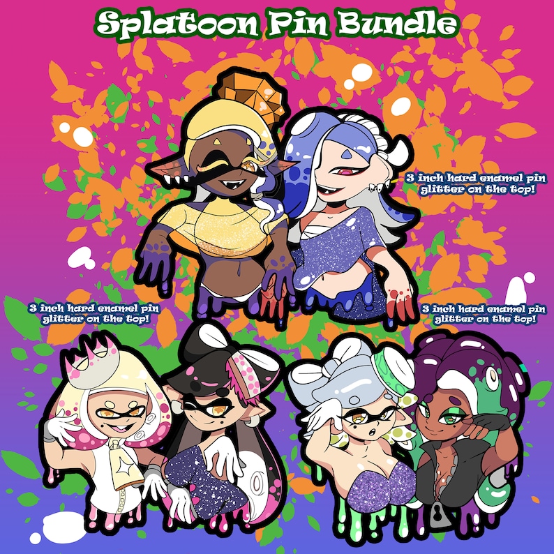 Splatoon Enamel Pin Set - Etsy
