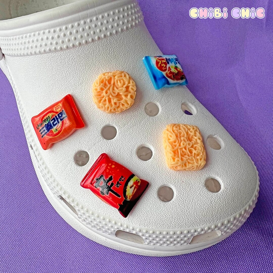 Croc Shoe Charm Set Korean Ramen Pack Fast Comfort Food Funny Gifts ...