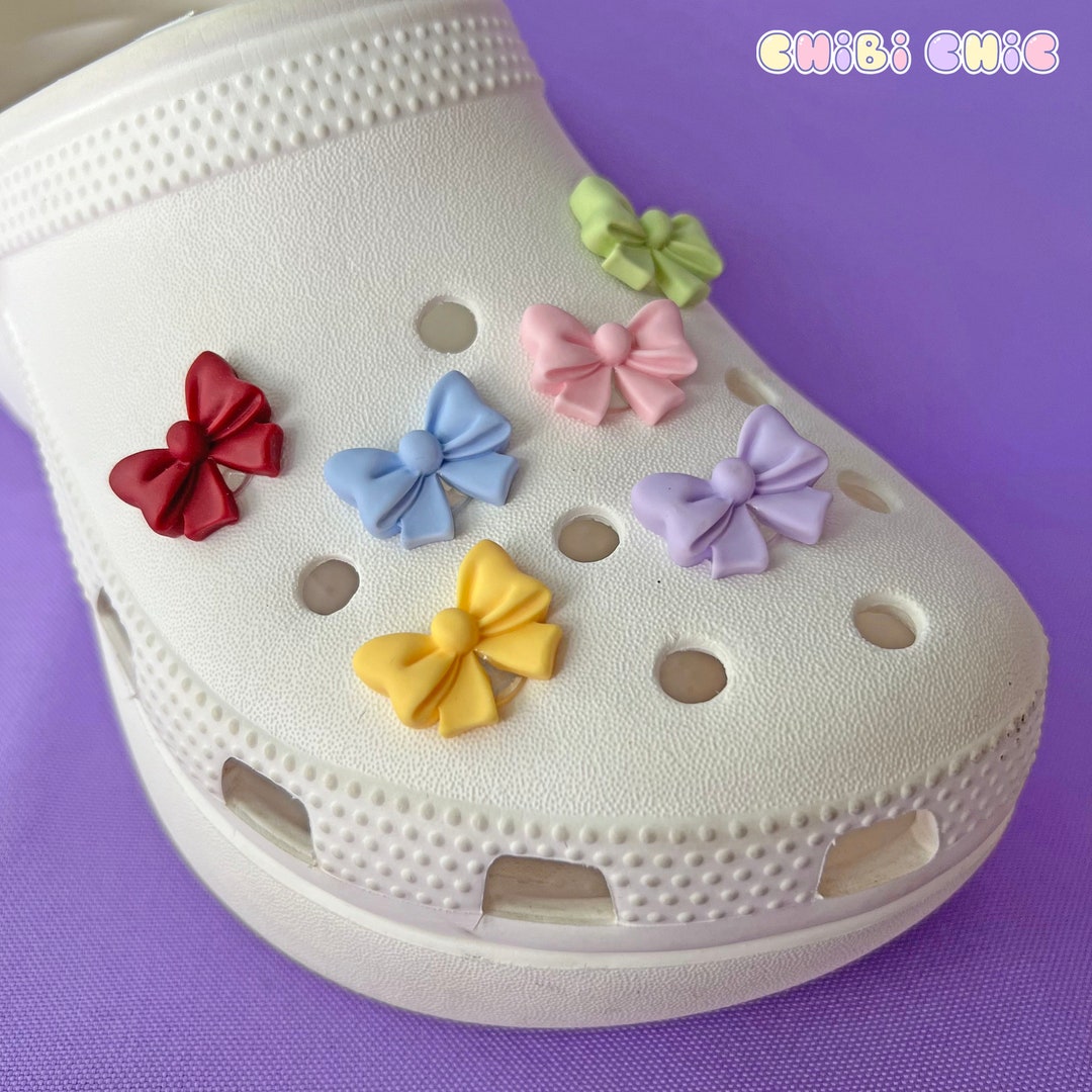 Croc Shoe Charm Set Pretty Bow Matte Coquette Kawaii Japan Gift for ...