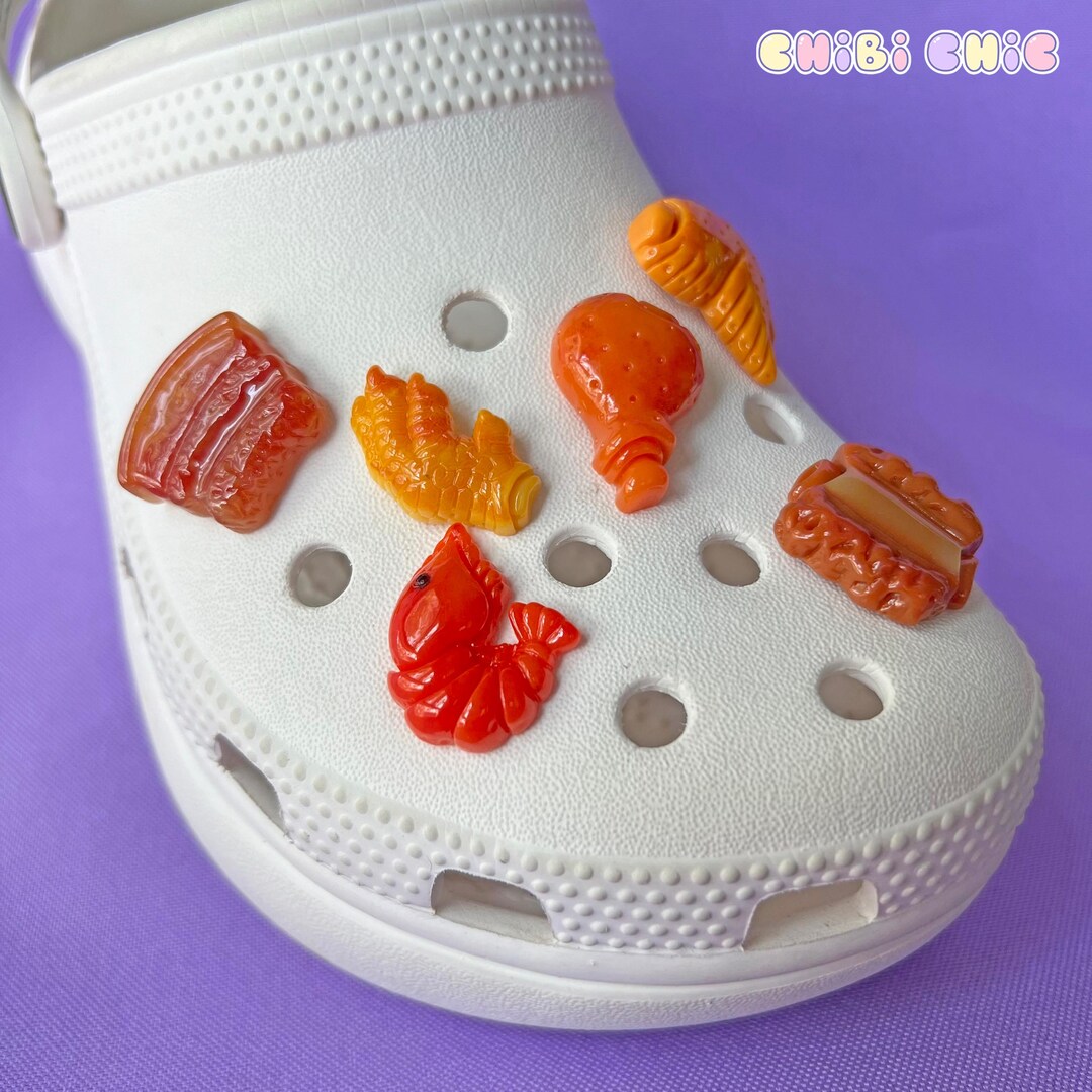 Meat Party Shoe Charms: Fast Food Croc Charms Set - Etsy