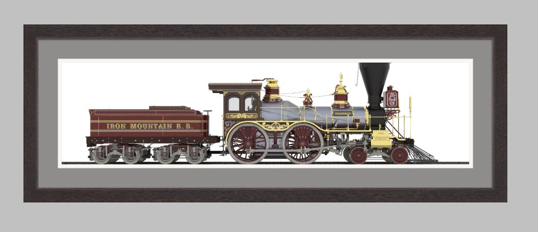 4x12 Talisman Passenger Steam Locomotive Print - Etsy