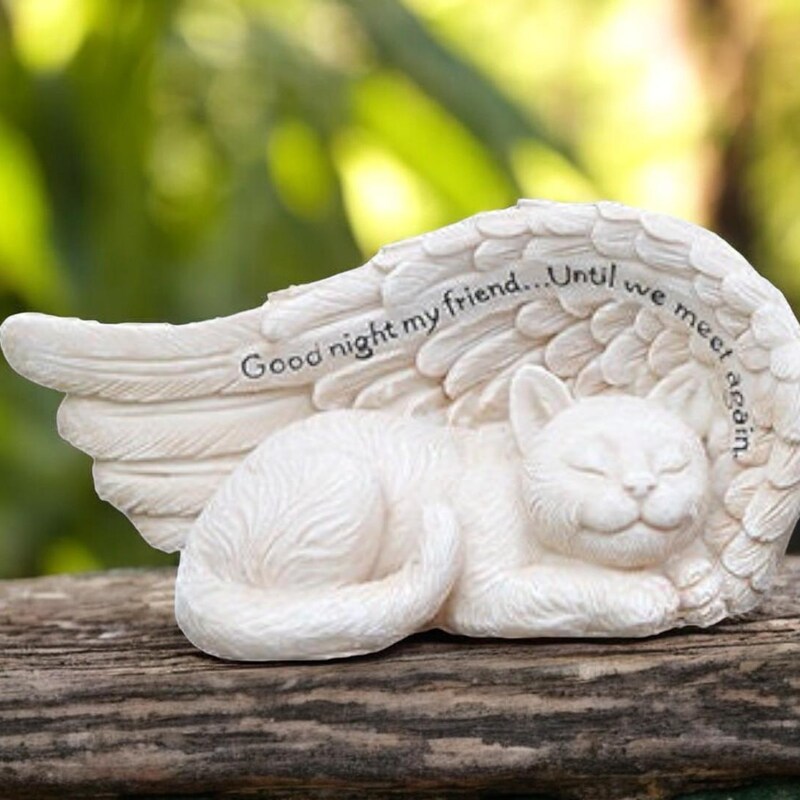 Cat Angel Statue - Etsy