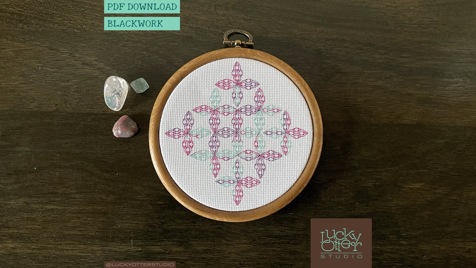 Geometric Bloom Blackwork Embroidery Chart Geometric - Etsy