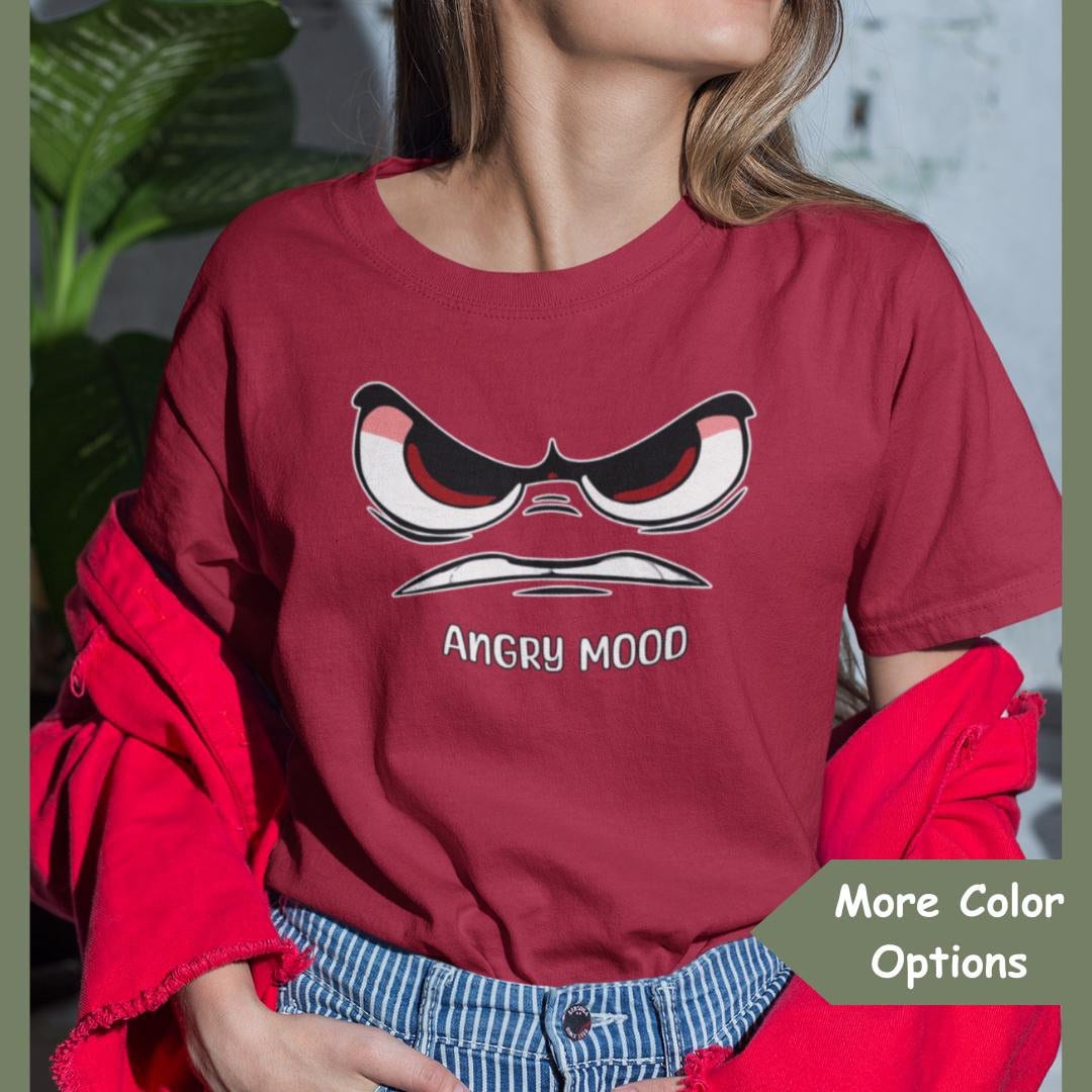 Comfort Colors Angry Mood Shirt, Emotions Shirt, Mental Health Shirt ...