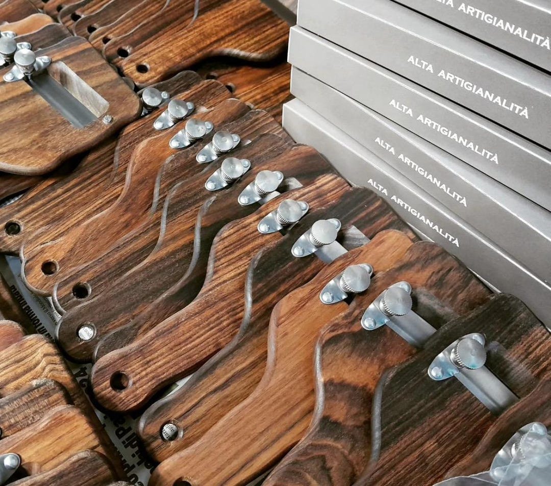 Handcrafted Walnut Wood Truffle Slicer - Smooth Stainless Steel Blade ...