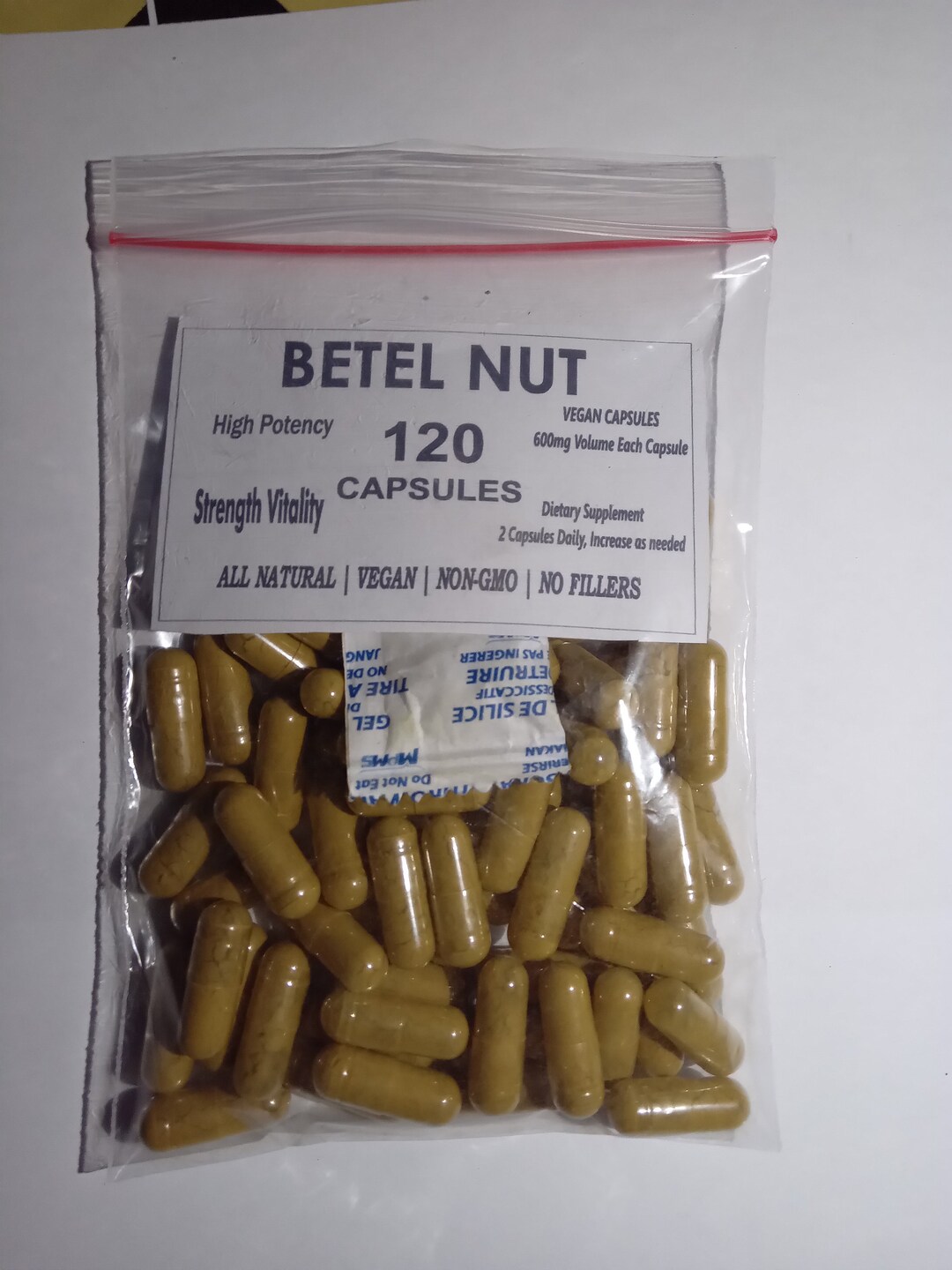 Herbal Betel Nut Extract Capsule 600mg 120 Capsules - Etsy