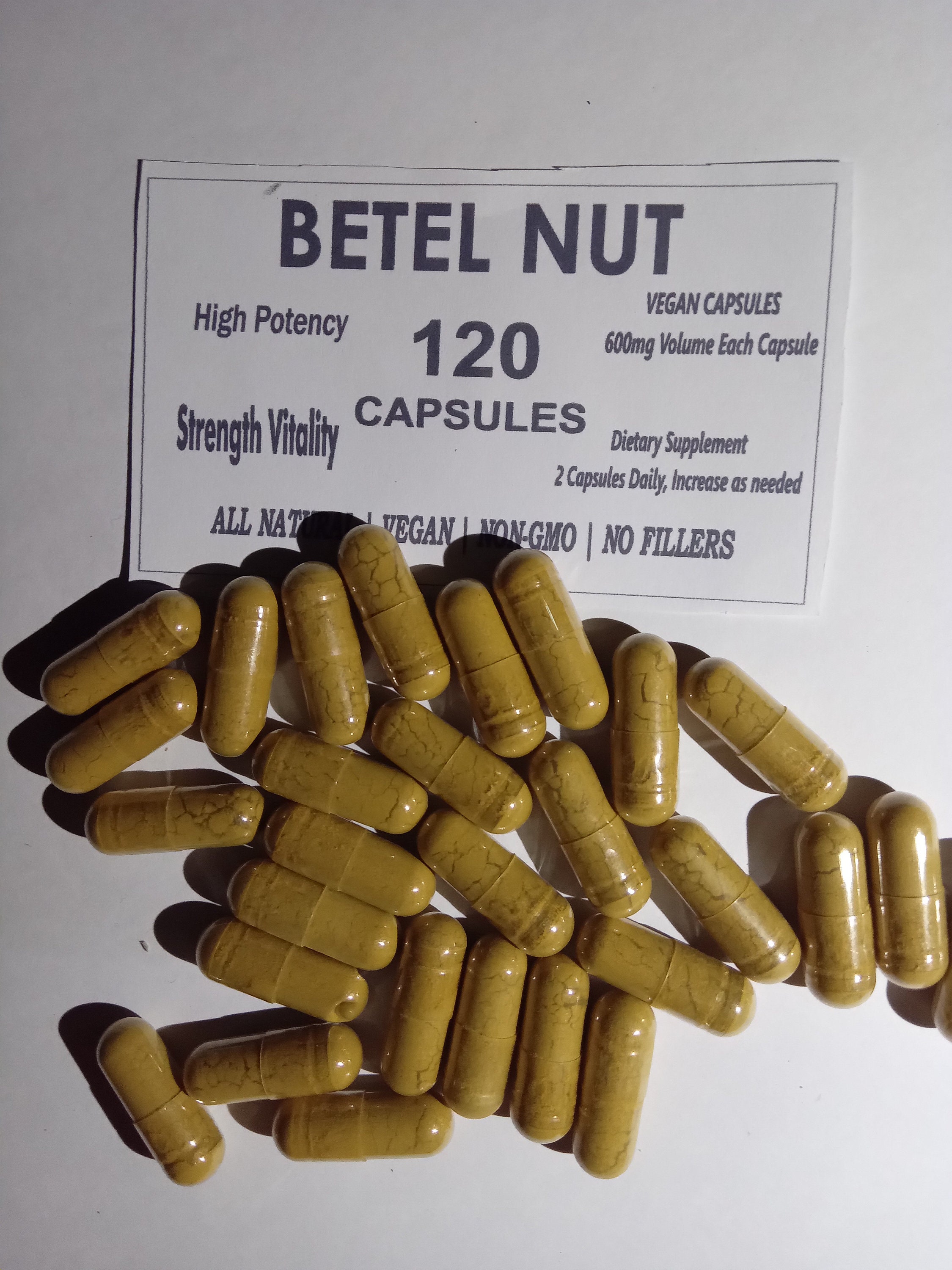 Herbal Betel Nut Extract Capsule 600mg 120 Capsules - Etsy