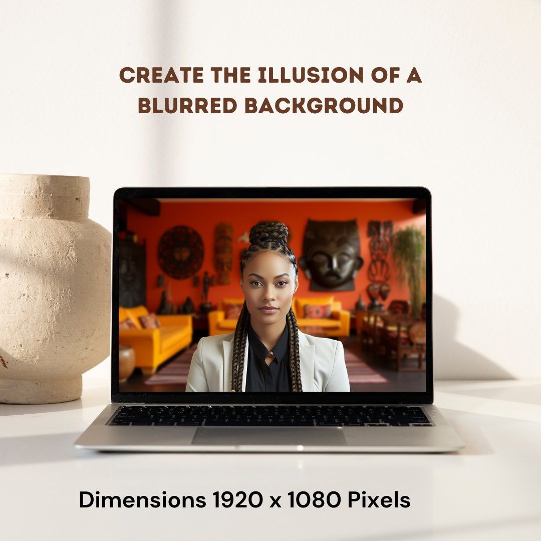 African Zoom Background Bundle | Digital Wall Art With Clear and ...