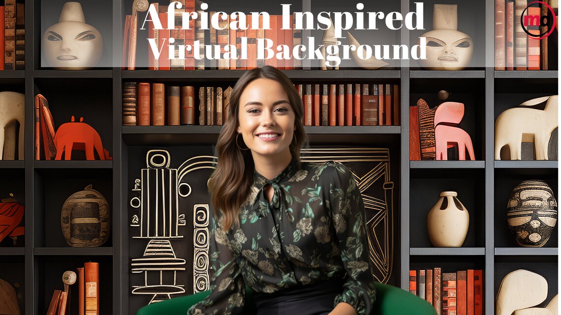 African Zoom Background | Tribal Virtual Meeting Backdrop | Digital ...