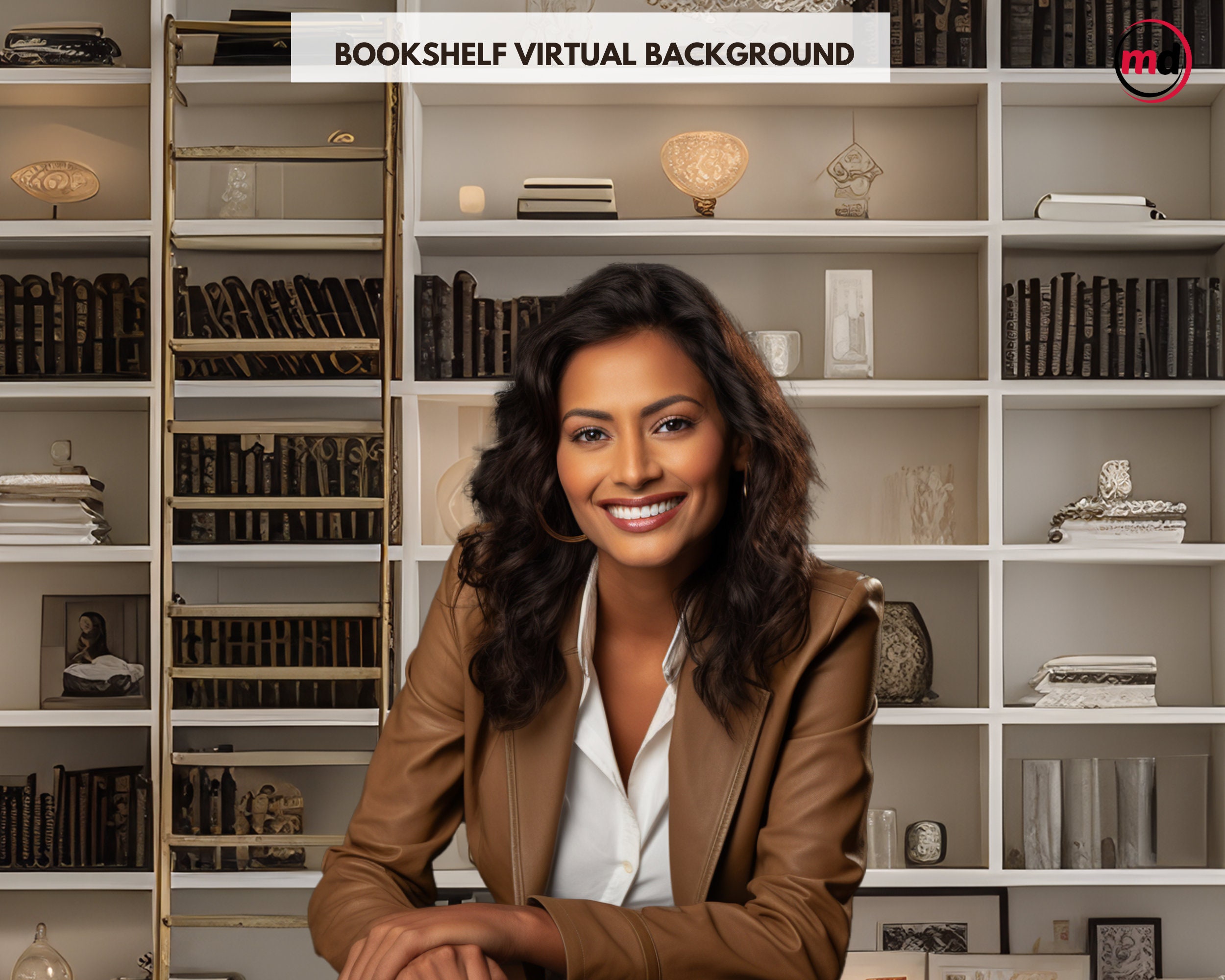 Modern Luxury Virtual Background Executive Zoom Backdrop Stylish Home ...