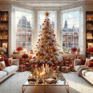 Zoom Background for Christmas Office Virtual Events, Digital Background ...