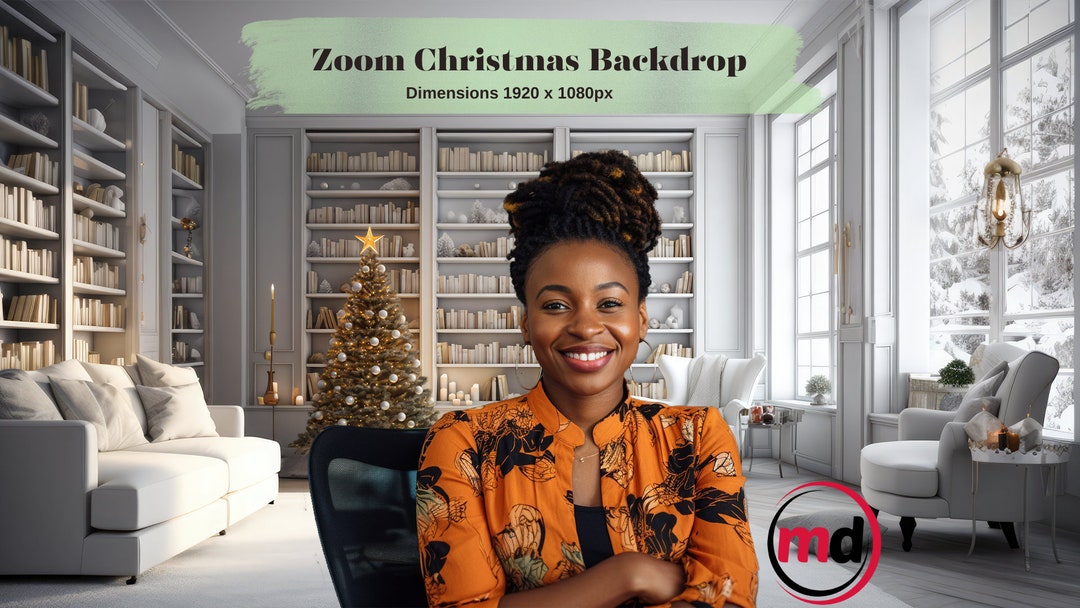 Zoom Background for Christmas Office Virtual Events Digital - Etsy