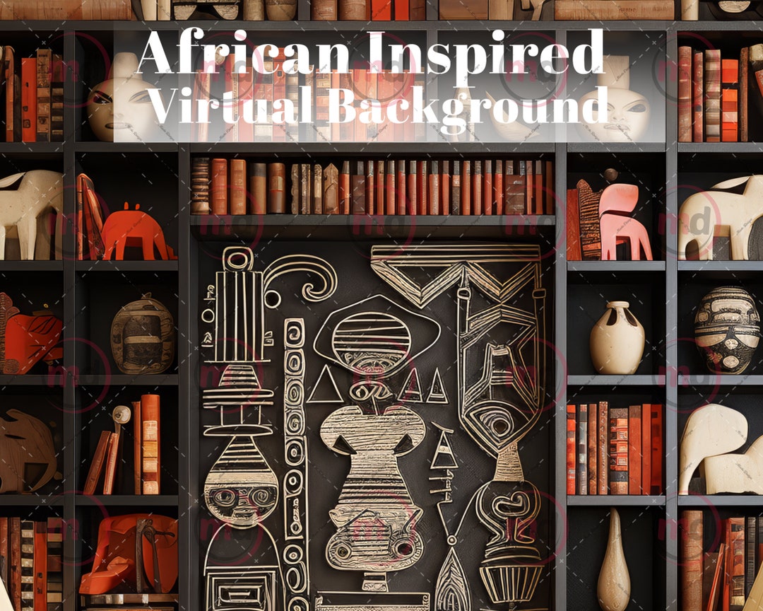 African Zoom Background, Virtual Background, Digital Wall Art, Ideal ...