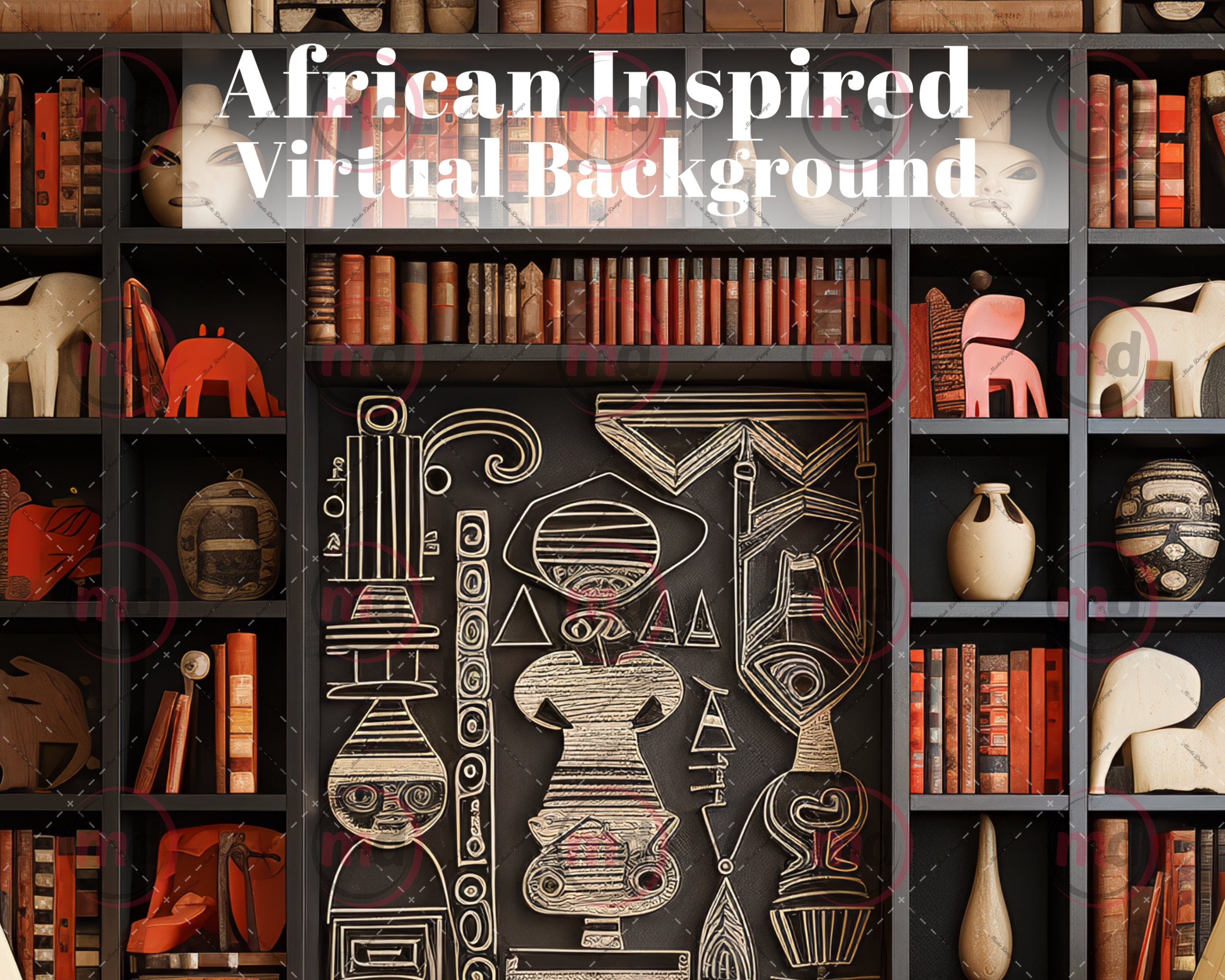 African Zoom Background, Virtual Background, Digital Wall Art, Ideal ...
