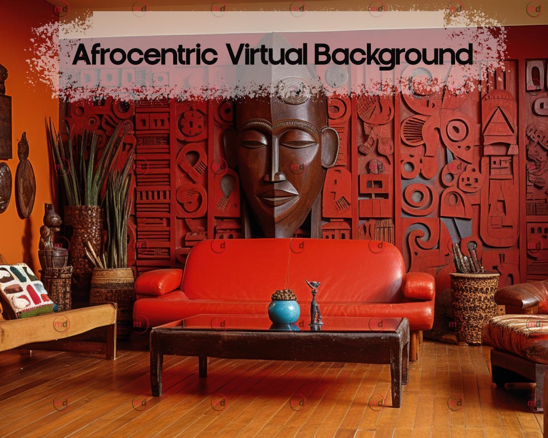Bold African Print Virtual Backdrop | Teams & Zoom Background | Tribal ...