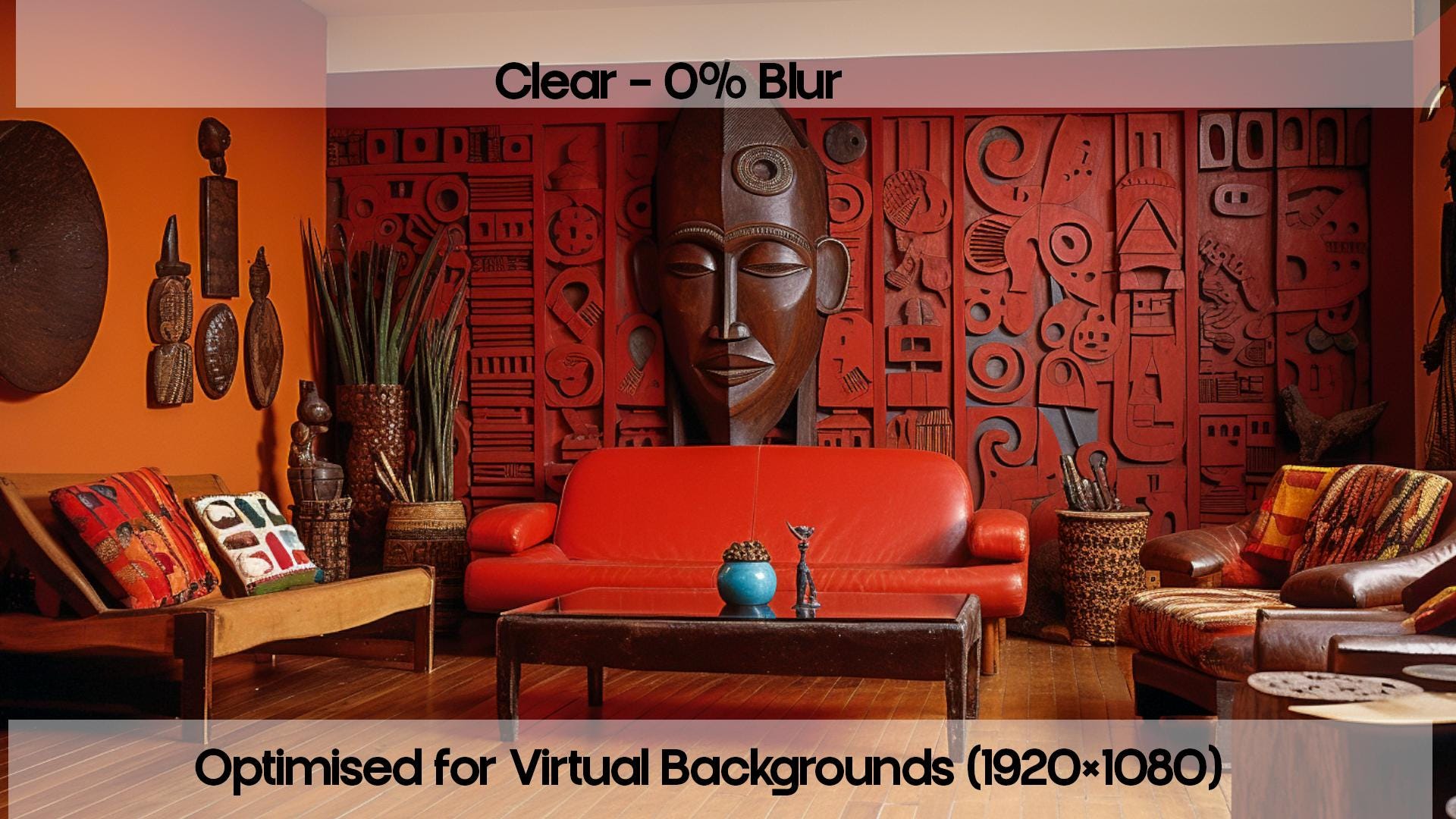 African Tribal Zoom Background | Bold Print Virtual Backdrop for Teams ...