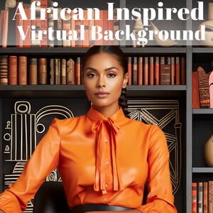 African Zoom Background, Virtual Background, Digital Wall Art, Ideal ...