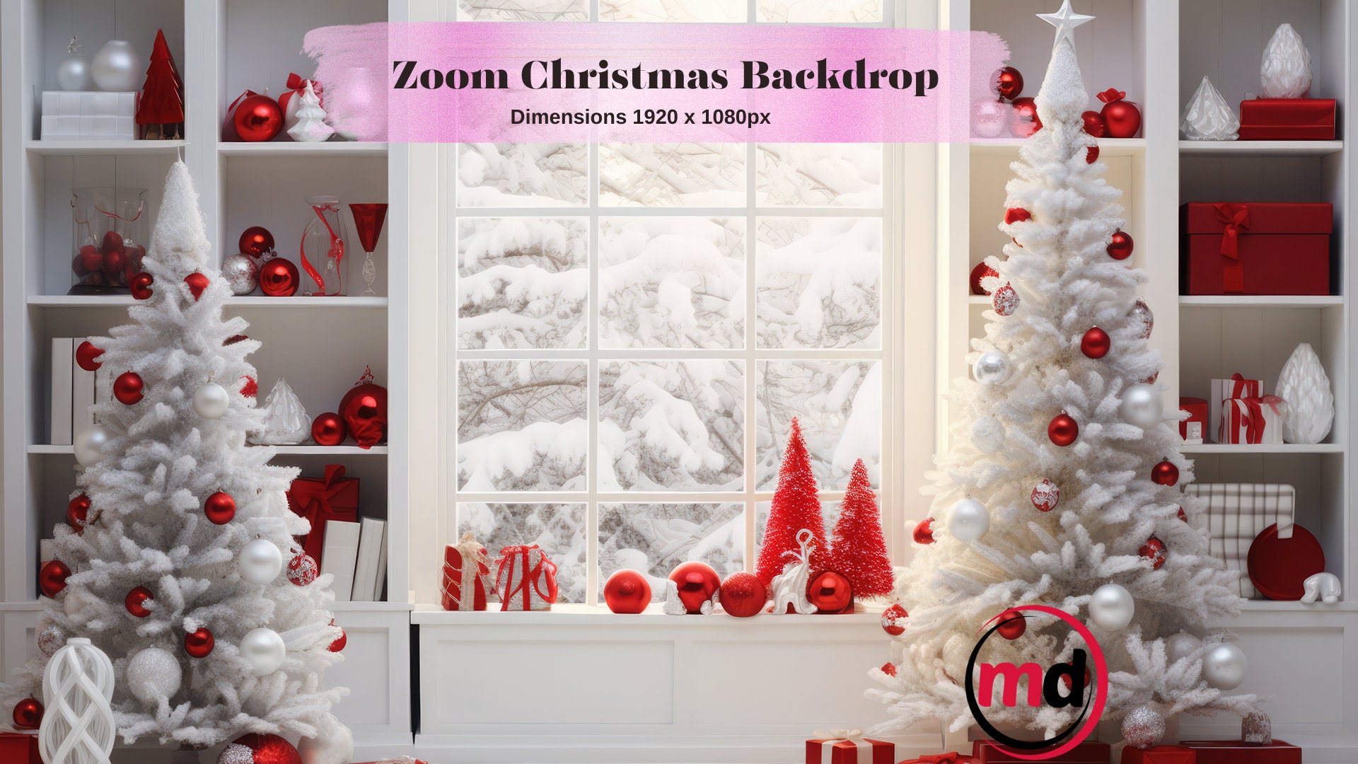 Christmas Virtual Background is Ideal for Office Virtual Events, Zoom ...