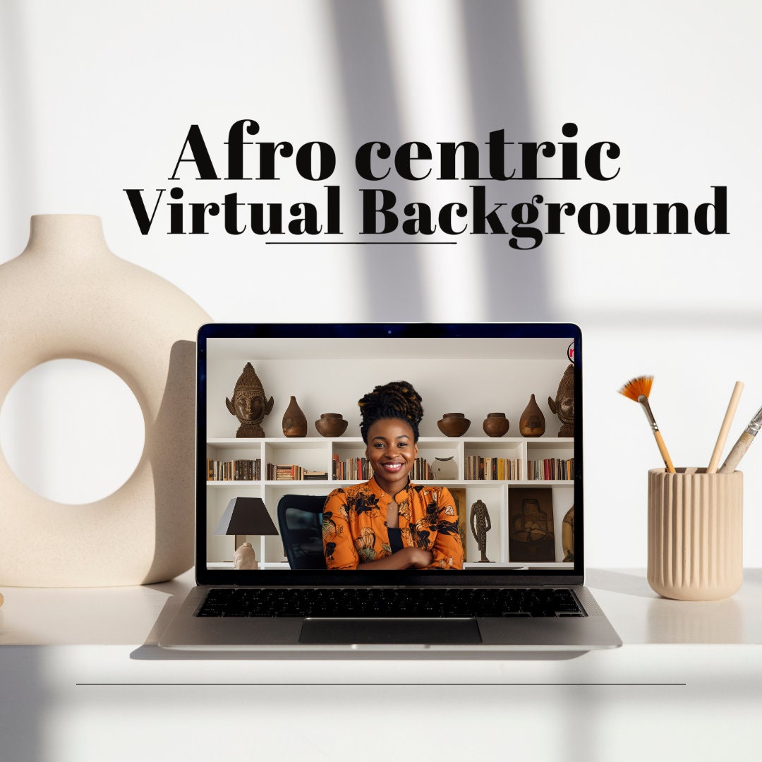 African Tribal Virtual Background: Zoom, Teams, Google Meet (PNG) - Etsy