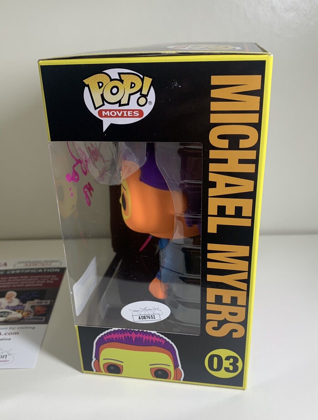 Brad Loree Signed Michael Myers Blacklight Funko Pop- Halloween JSA COA ...