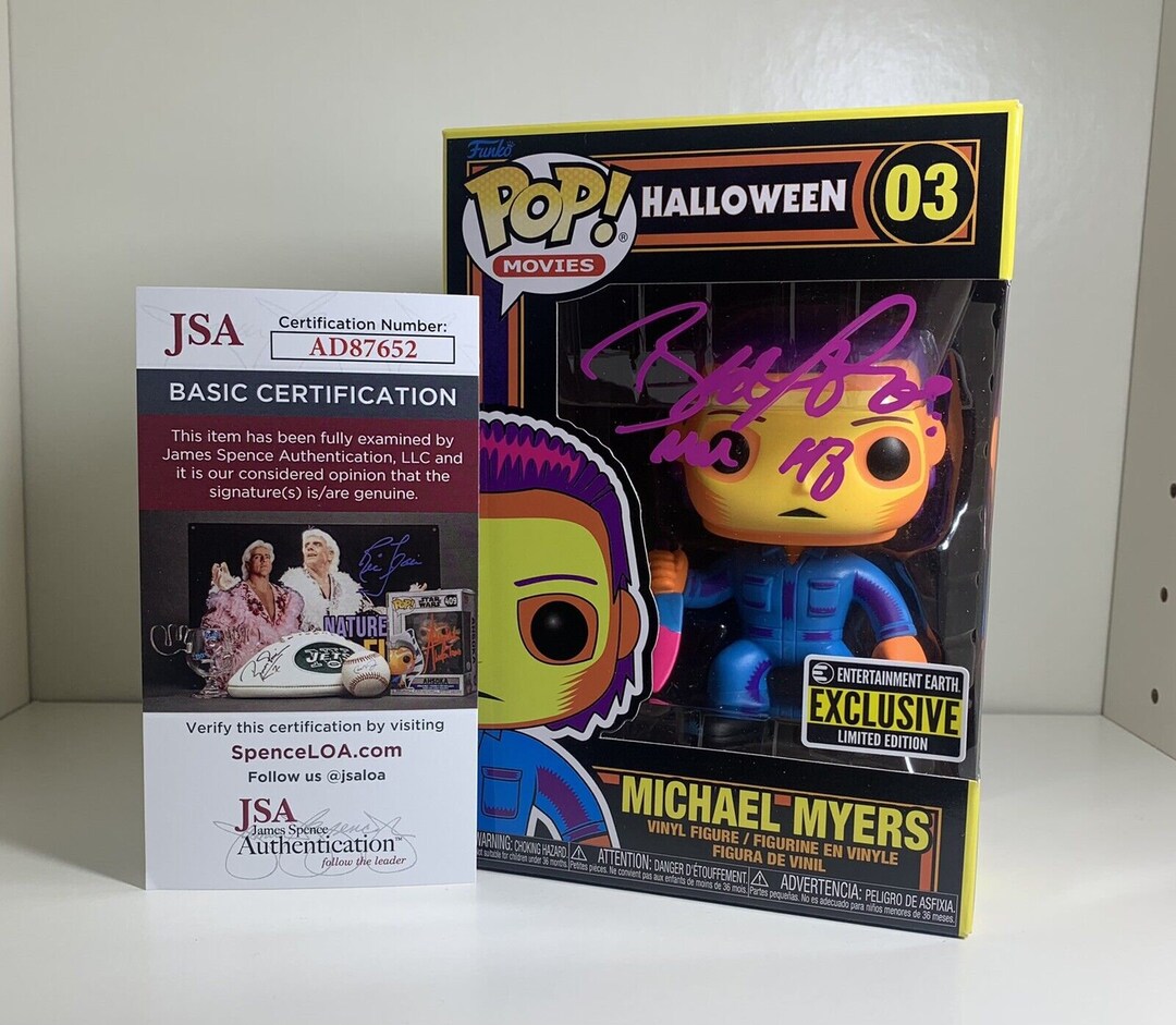 Brad Loree Signed Michael Myers Blacklight Funko Pop- Halloween JSA COA ...