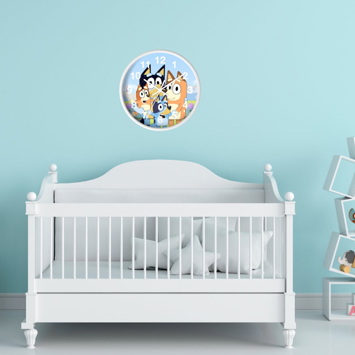 Bluey Wall Clock for Kids Room Decor Bluey & Bingo Design Perfect Gift ...