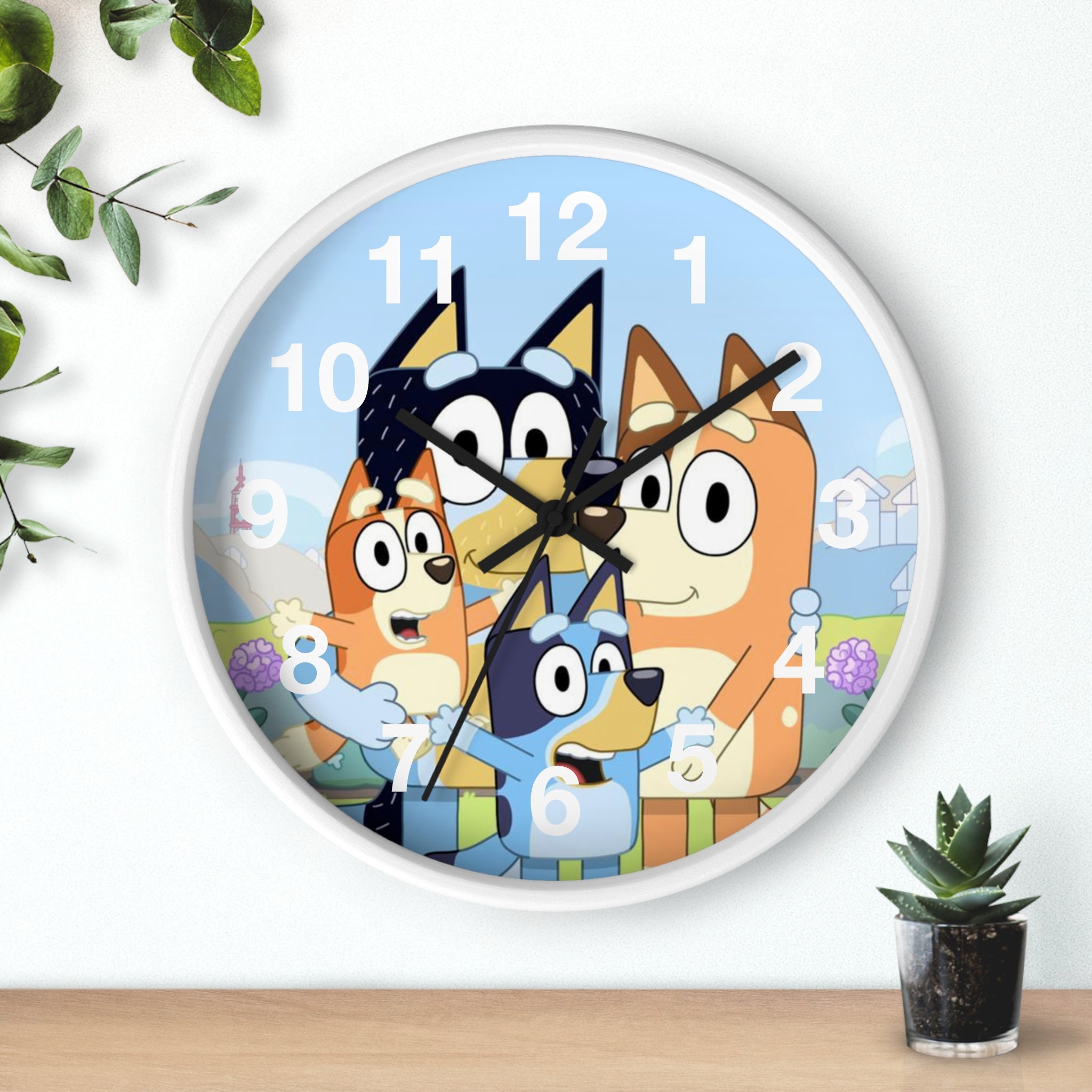 Bluey Wall Clock for Kids Room Decor Bluey & Bingo Design Perfect Gift ...