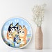 Bluey Wall Clock for Kids Room Decor Bluey & Bingo Design Perfect Gift ...