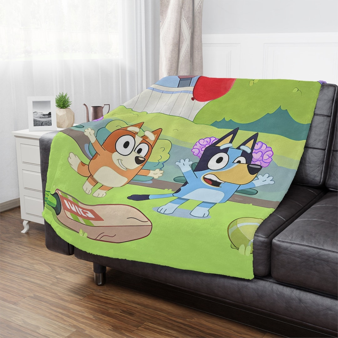Kids Bluey Blanket Bluey and Bingo Blanket Custom Bluey Kids Blanket ...