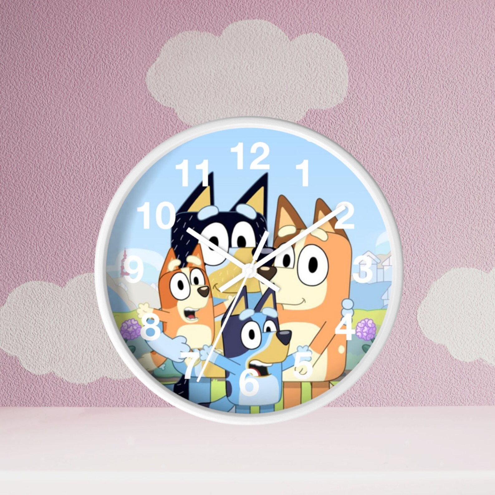 Bluey Wall Clock for Kids Room Decor Bluey & Bingo Design Perfect Gift ...