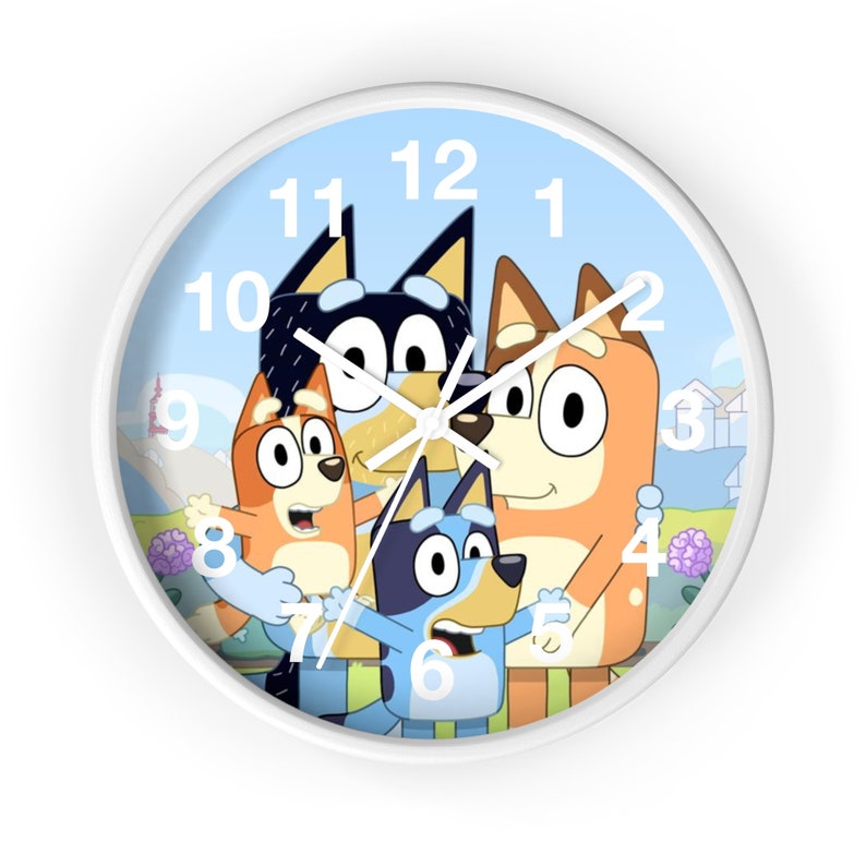Bluey Wall Clock for Kids Room Decor Bluey & Bingo Design Perfect Gift ...